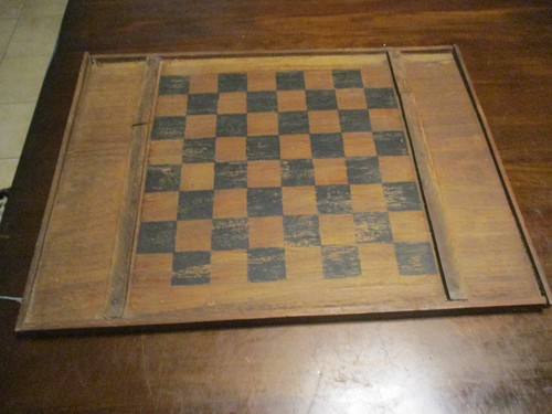 antique 100 year old wooden checker board game with marbles | eBay