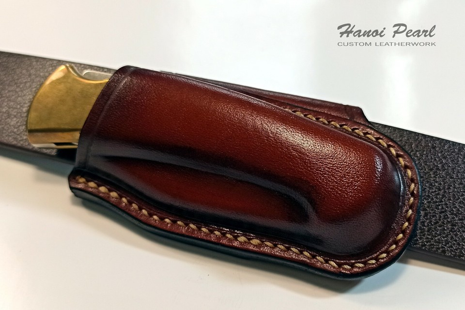 Buck 112 Ranger Sheath | Custom Cross Draw Scout Carry Leather Sheath ...