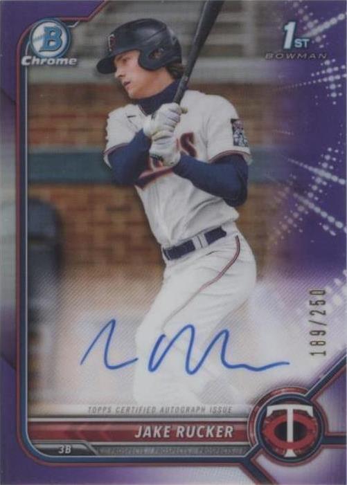2022 Bowman Chrome - Prospect Autographs Jake Rucker #CPA-JRK Purple ...