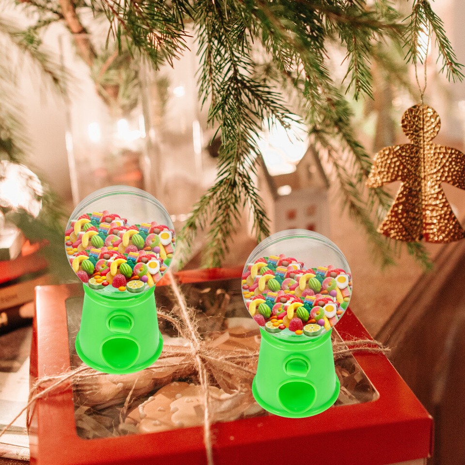 12 Pcs Gobstoppers Candy Dispenser Green Mini Gumball Machine Machines ...