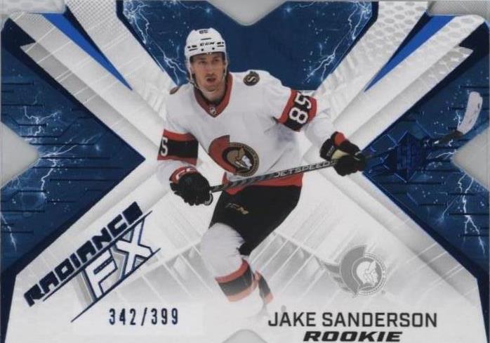 2022-23 SPx - Radiance F/X Rookies Jake Sanderson #RFX-89 Blue /399 (RC ...