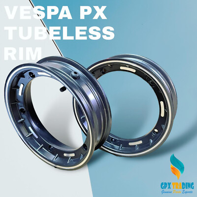 Vespa Tubeless Wheel Rims Black PX LML T5 Wheel Rim x 2 | Unit ...
