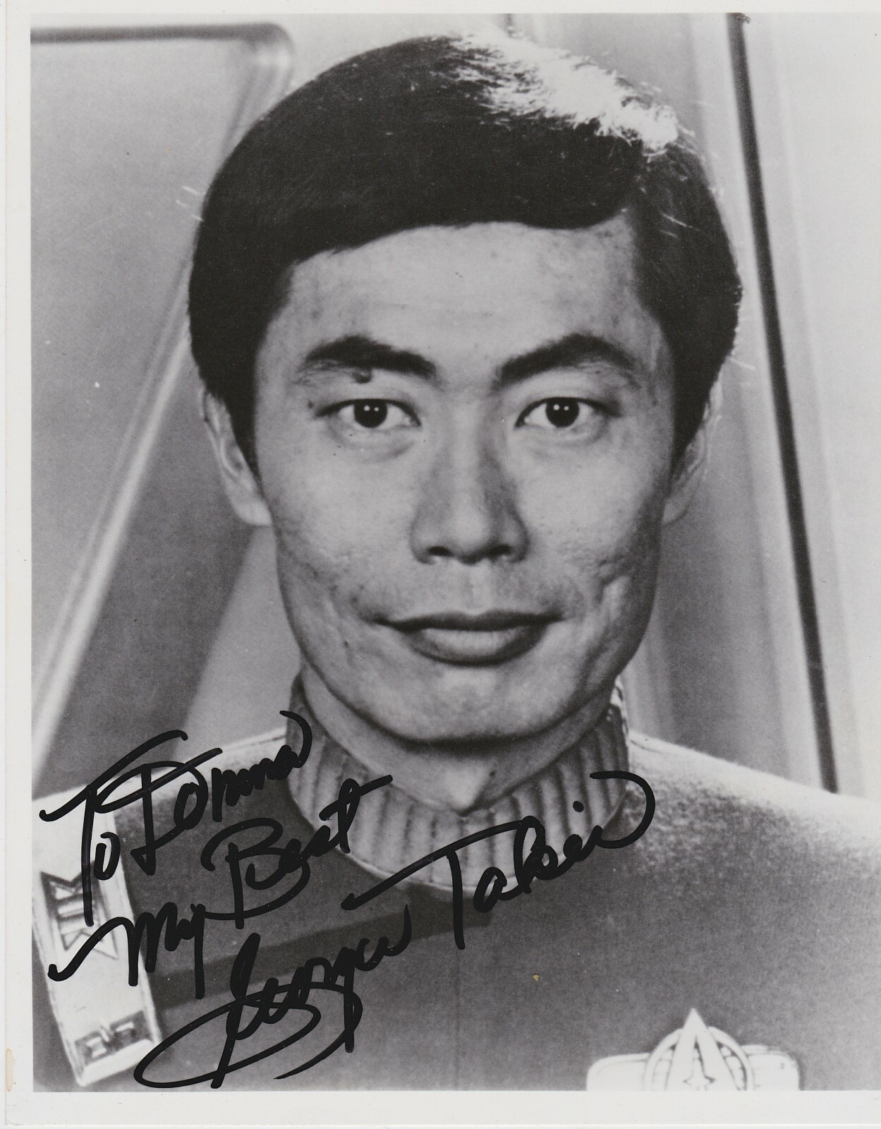 George Takei - Sulu Hand Autographed 8 x 10 photo Star Trek Bold ...