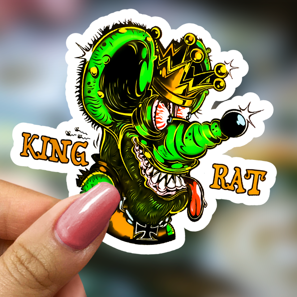 Rat Fink Ed Roth Vinyl Decals 50pcs Hot Rod Custom Car Bike Skateboard ...