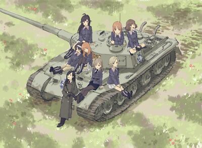 Anime girls und panzer tank military uniform zen Playmat Game Mat Desk ...
