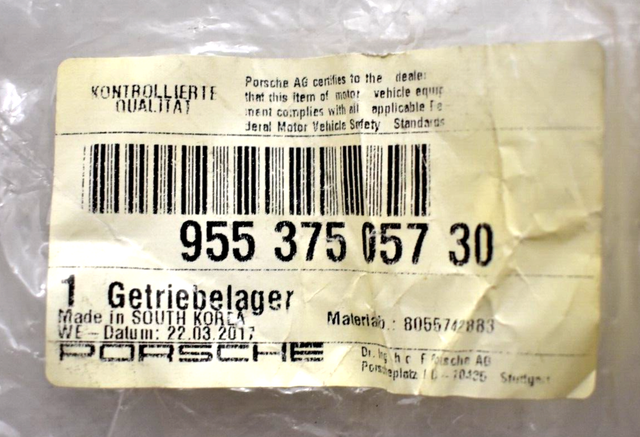 Porsche Cayenne 92a Transmission Mount 95537505730 Genuine for sale ...