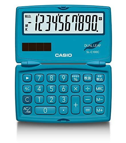 Casio Colorful Calculator Lake Blue 10 Digit Folding Notebook Type SL ...