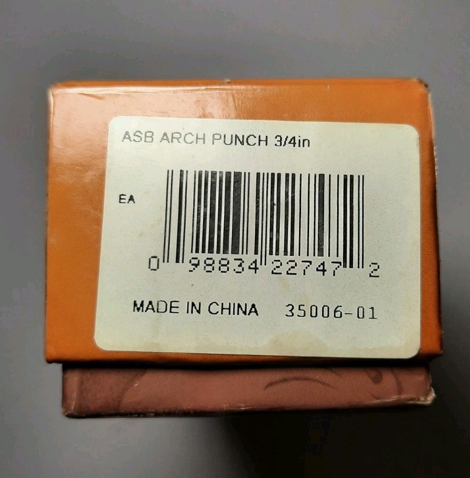 Al Stohlman Leathercraft ASB Arch Punch Tool 3/4" Diameter Cutting ...