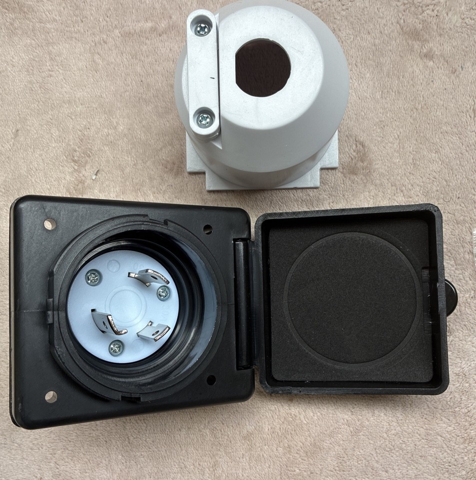 Nilight 30 AMP RV Shore Power Inlet 125V Twist Lock Receptacle NEMA L5 ...