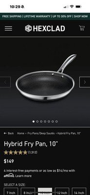 3 Piece Hex clad Set 1 8 Quart Pot 1 10 In Pan And One Lid To Fit Them ...