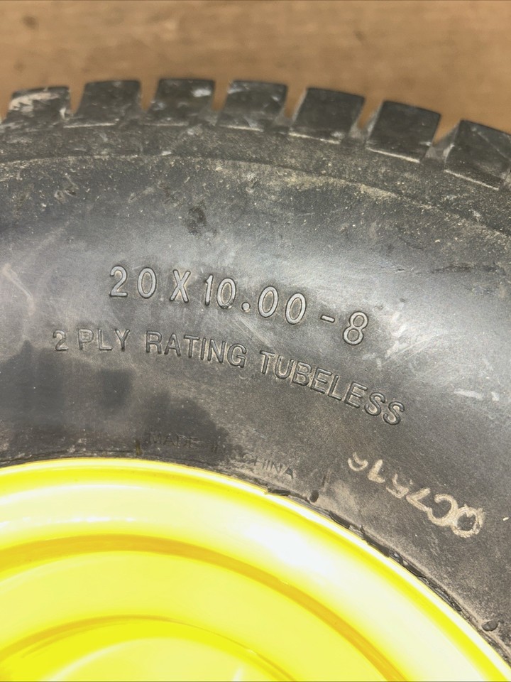 John Deere LA130 D130 D140 D150 LA145 Lawn Mower 20X10.00-8 Rear Tire ...