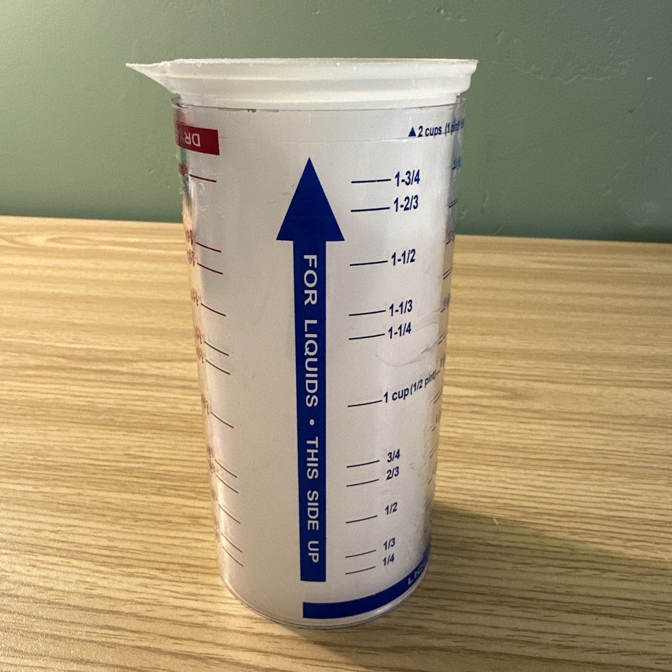 VTG Pampered Chef Measure All 2 Cup Wet/Dry Push Up Measuring Cup #2225 ...