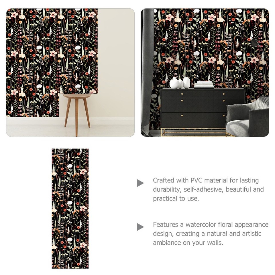 Wall Paper Removable Wallpaper Floral Self Adhesive Decals Stickers for ...