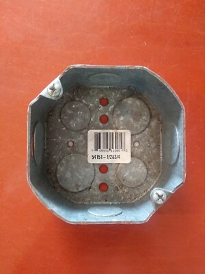 54151 Octagon Electrical Box 1/2" - 3/4" | eBay