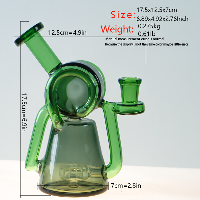 7'' Vortex Recycler Glass Bong Filter Water Pipe Percolate Hookah ...