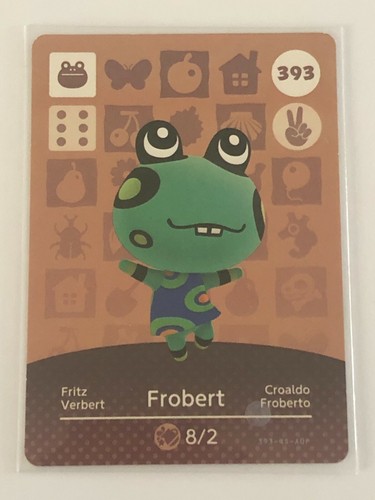 Carte Amiibo - Animal Crossing - Verbert / Frobert - #393 - Occasion ...