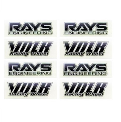 4x Volk Rays Genuine Repair Disk Sticker Decals for TE37 Black No.15 ...