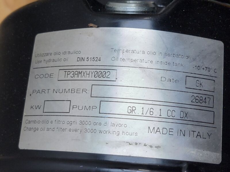 ABB AC Motor with Hydraulic Pump, M2VA80B-4, TP3AMXHY0002, 26847, GR.1/ ...