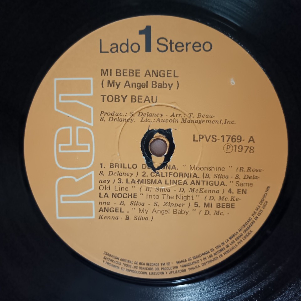 Toby Beau – My Angel Baby [1978] Vinyl LP Synth Pop Country Rock RCA ...