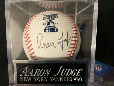 Aaron Judge Signed Baseball Autographed Rookie Year 2017 HOMERUN DERBY ...