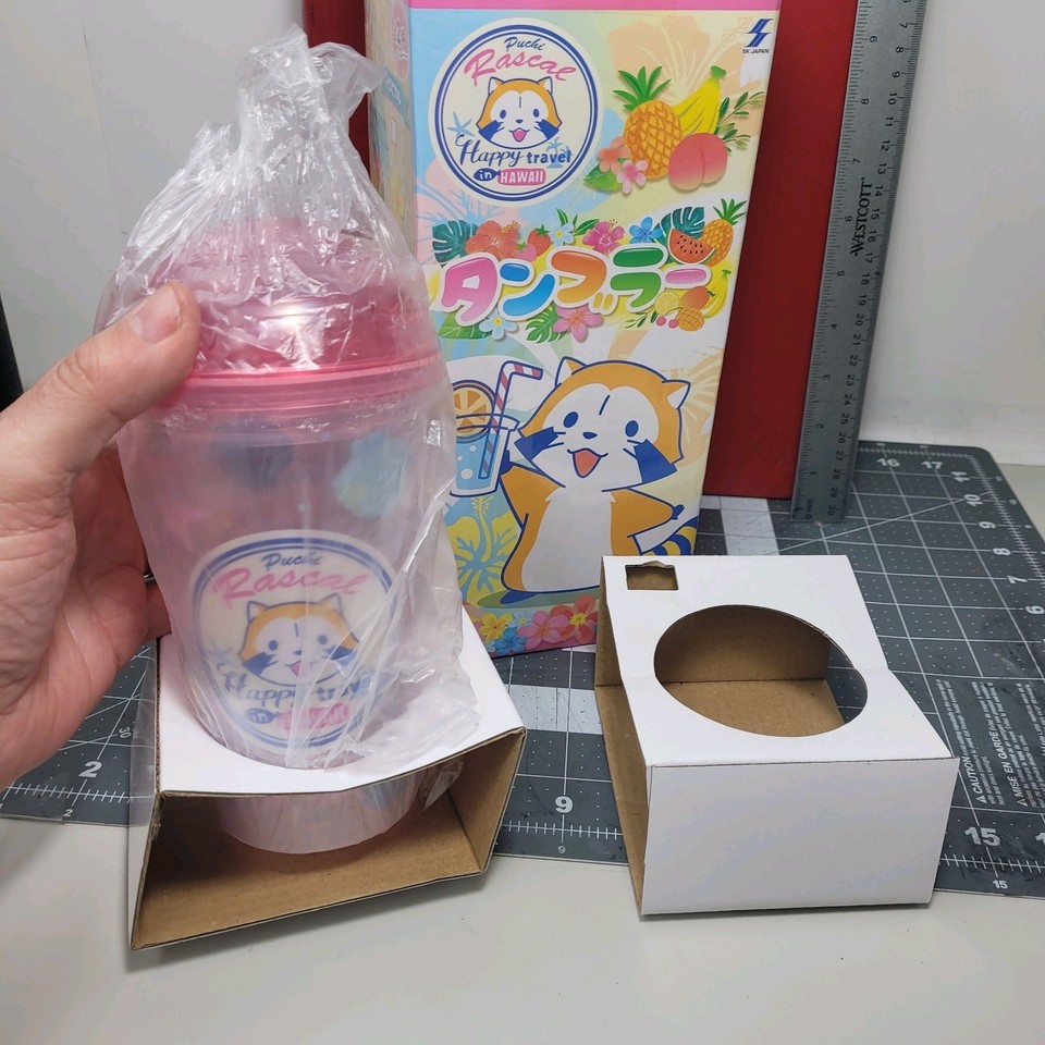 SHELL Puchi Rascal Raccoon Happy Travel HAWAII - NEW IN BOX Lrg Cup ...