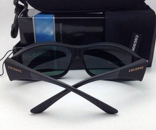 Polarized Cocoons Sunglasses C402G Medium Fits Over RX Eyeglasses Black ...