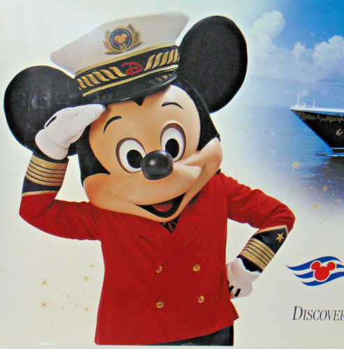 VINTAGE DISNEY CRUISE LINE POSTER! MICKEY MOUSE! DISCOVER UNCHARTED ...