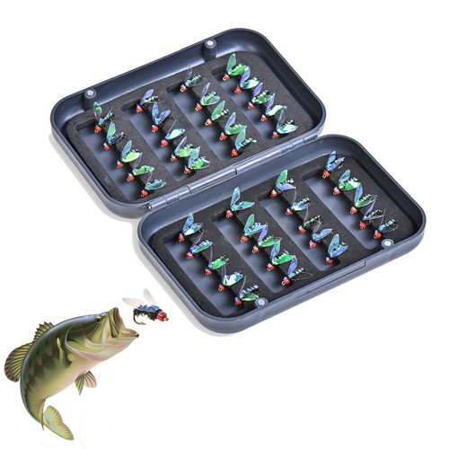 40pcs/box Fly Fishing kit Trout Fly nymph fishing bait | eBay
