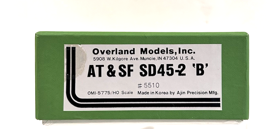 HO Brass Overland Models OMI-5775 Ajin AT&SF SD45-2 “B” Unit Diesel ...
