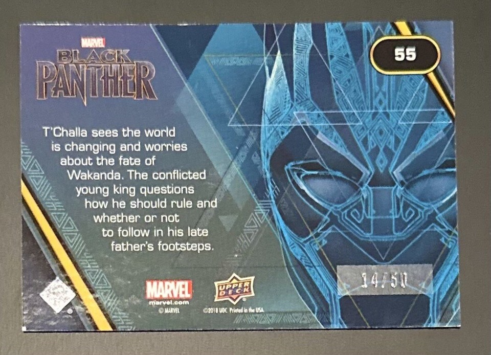 2018 Marvel Black Panther Base Photochromic Indigo Parallel #55 14/50 ...