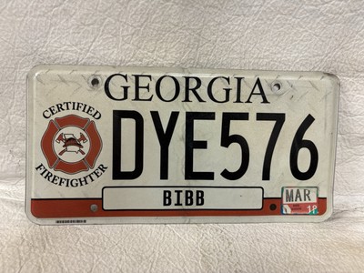 2018 Georgia Certified Firefighter License Plate | eBay