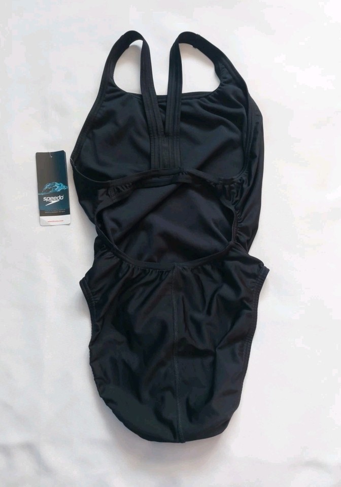 Speedo Swimsuit Womens Black One Piece Pro lt Super Pro Sports ...