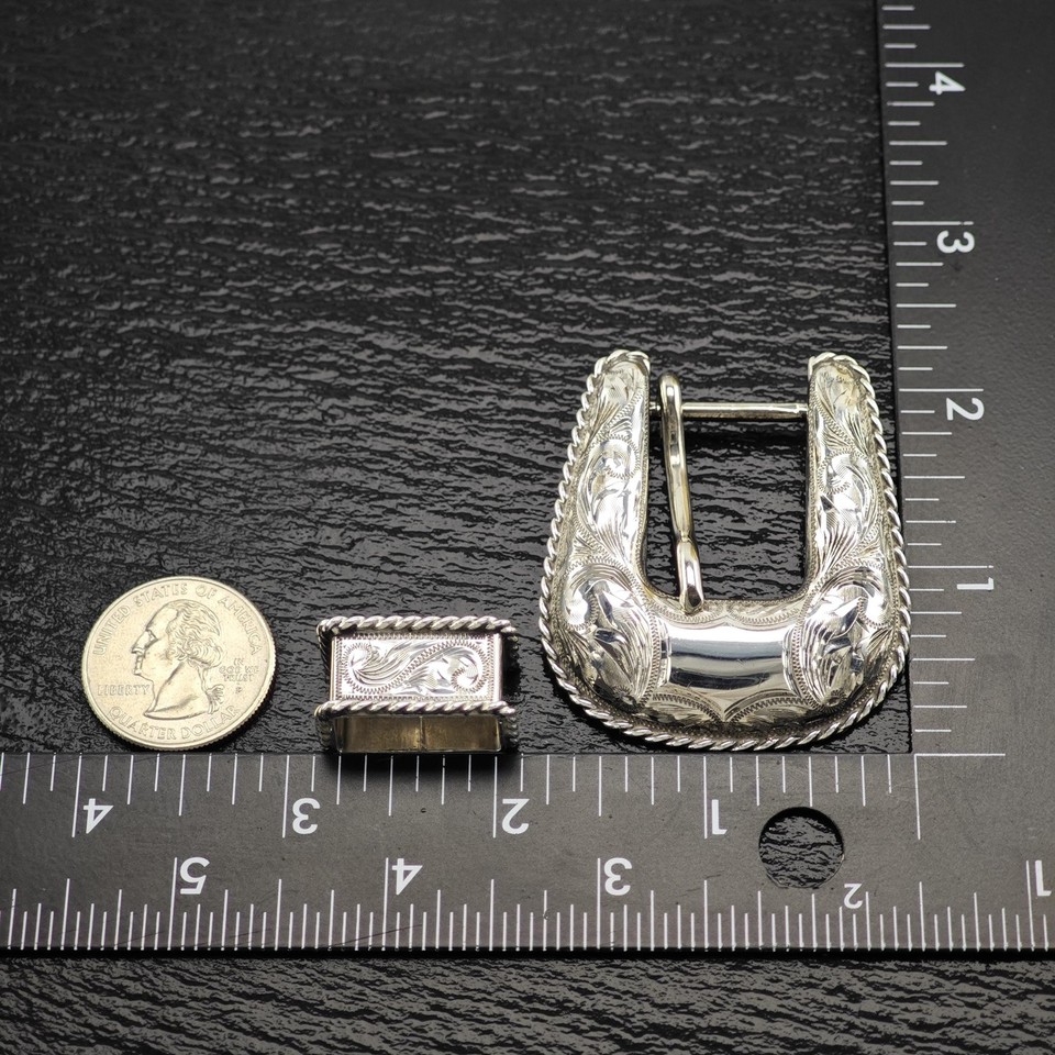 Floral Western Buckle Sterling Silver Ranger Belt Buckle Notch by ...