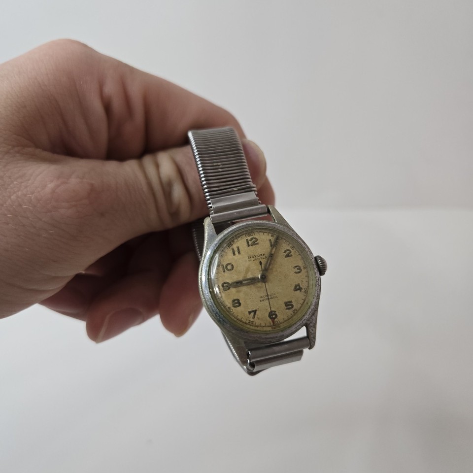 1950s Baylor 17 Jewels Automatic Vintage Watch Bumper Movement Swiss ...