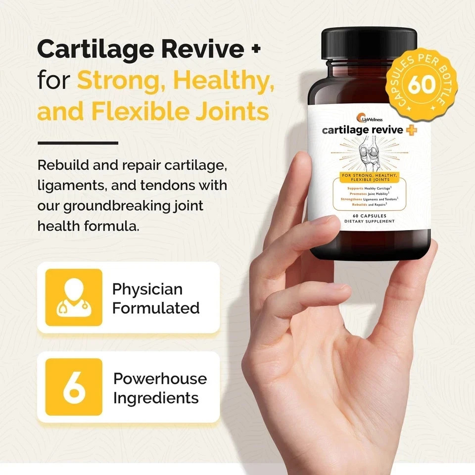 UpWellness Cartilage Revive + Joint Support Supplement for Men and ...