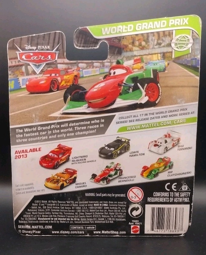 2022 Disney Pixar Cars Lewis Hamilton WGP World Grand Prix Diecast | eBay