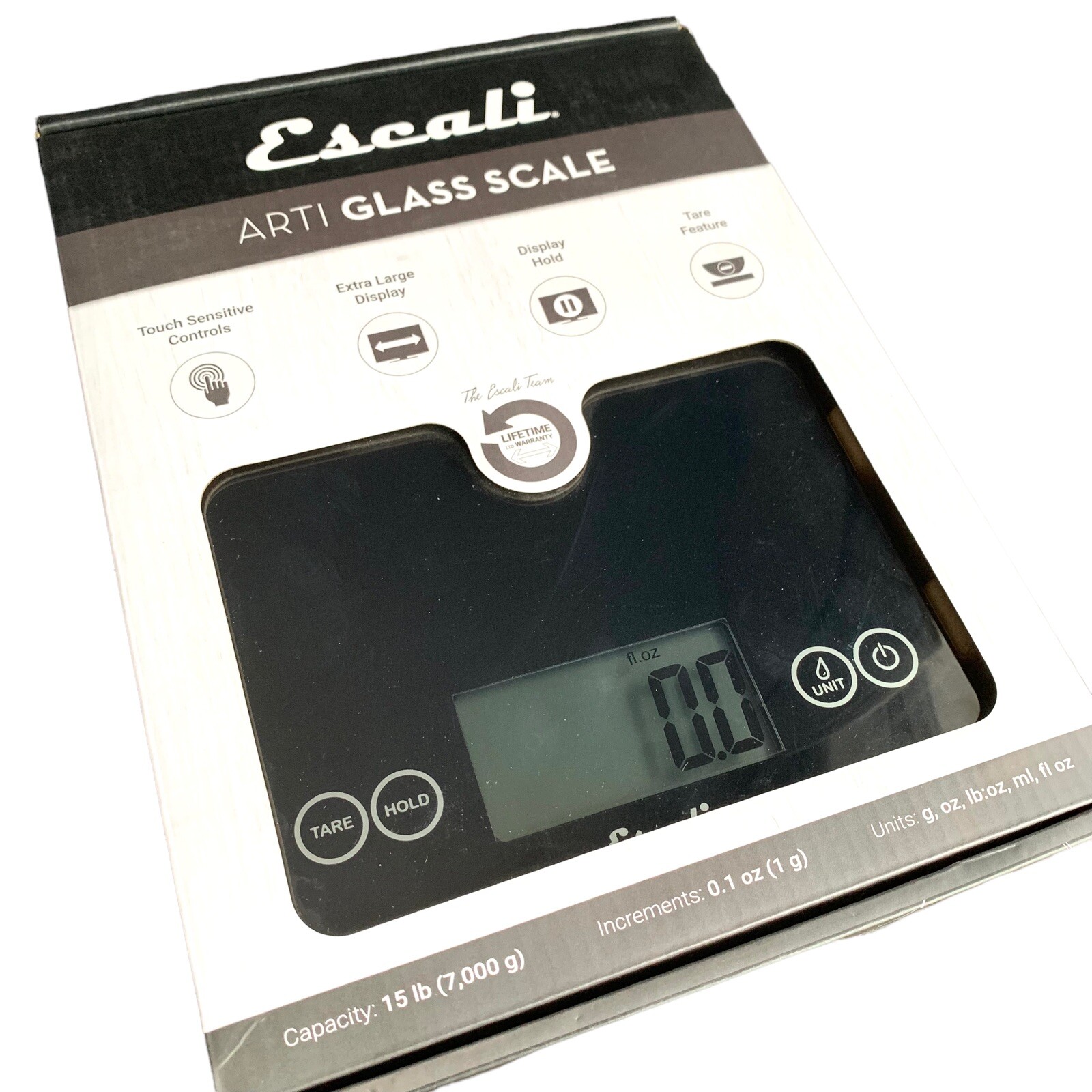 Escali Arti Glass Digital Scale 15 Lbs for sale online | eBay