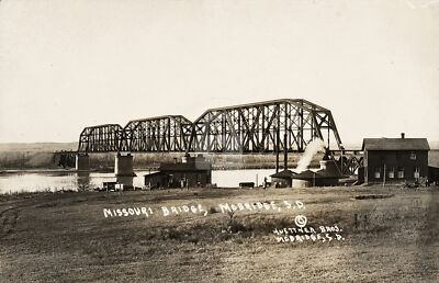 Missouri Bridge Mobridge SD South Dakota 1913 RPPC Photo Postcard COPY ...