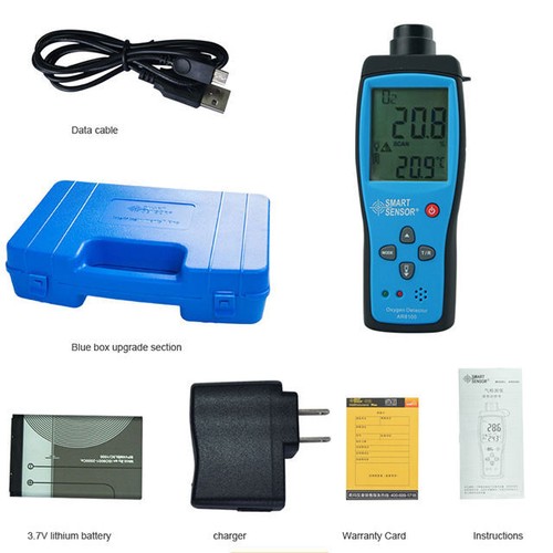 Portable Oxygen Gas Analyzer O2 Air Concentration Detector 0~25% LCD ...