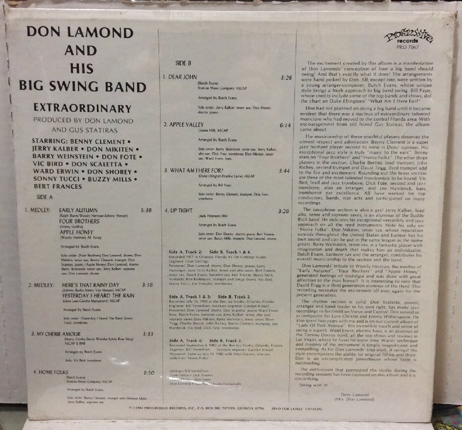 Don Lamond And His Big Swing Band Extraordinary Sealed Record 7067 | eBay
