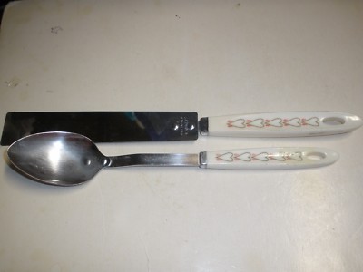 Vintage Androck USA Stainless Heart Designed Printed Handle Spoon ...