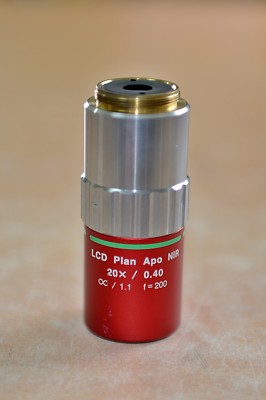 MITUTOYO OBJECTIVE LENS LCD PLAN APO NIR 20X / 0.40 ∞/1.1 f=200 free ...