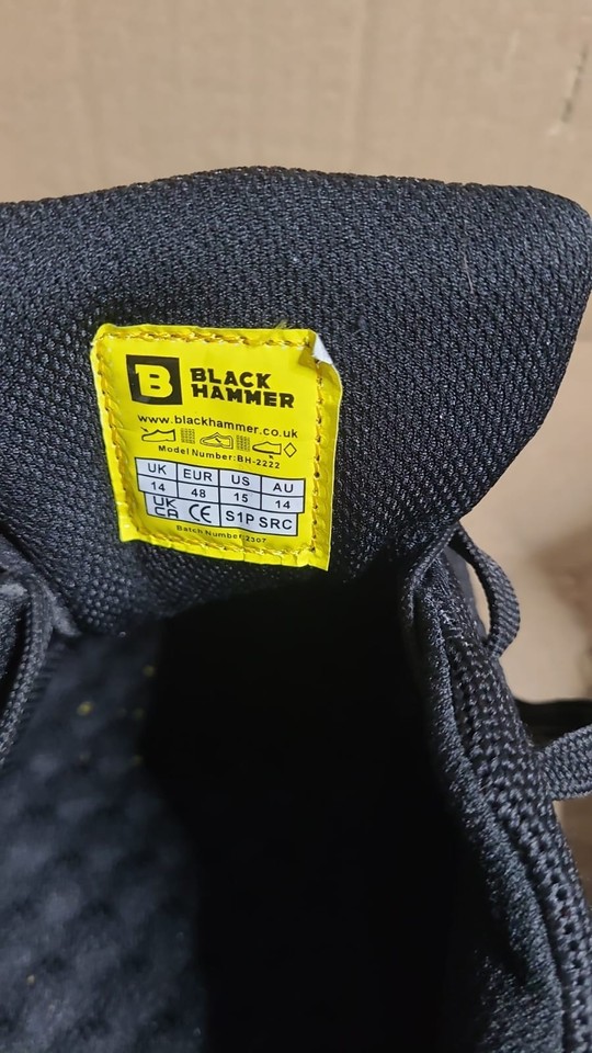 Black Hammer Safety Trainers Mens Composite Toe | Lightweight, Slip ...