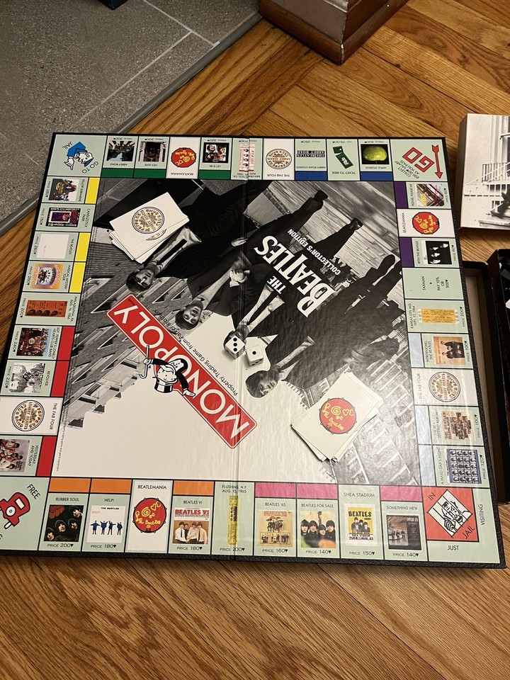 RARE. The Beatles Monopoly Collector's Edition Board Game opened. | eBay