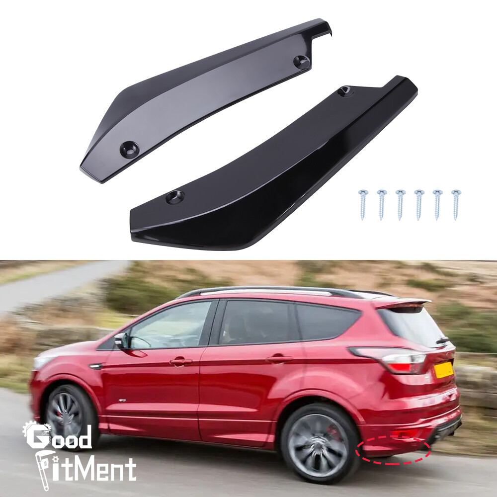 For Ford Kuga Rear Spats Bumper Wrap Angle Diffuser Splitter Canard ...
