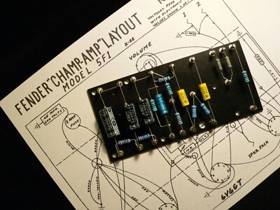Turret Board for Fender Champ 5E1 5F1 Tweed amp &DIY/Kit guitar ...