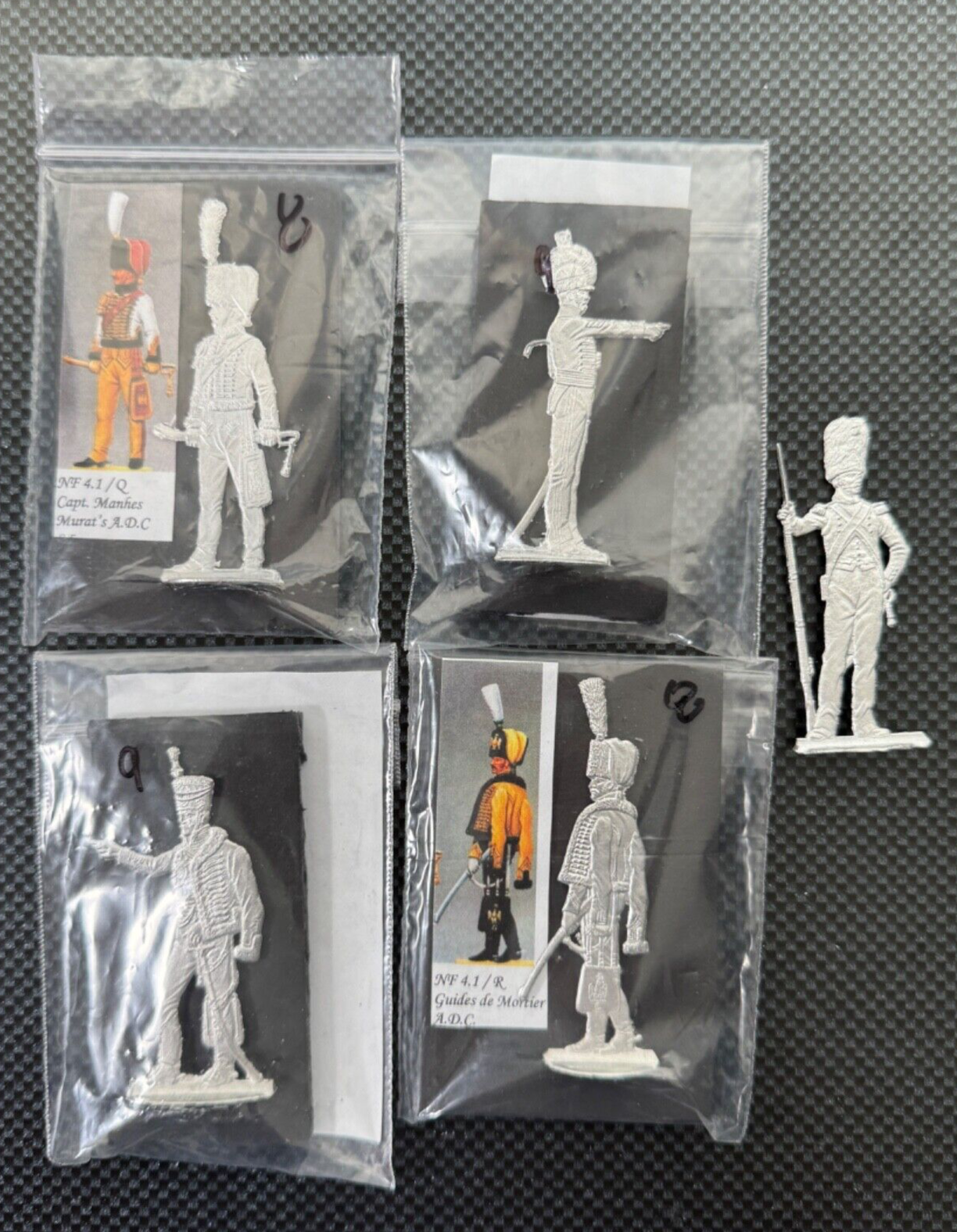 Zinnfiguren flats 54mm French Napoleonic lot of 5 unpainted - Glorious ...