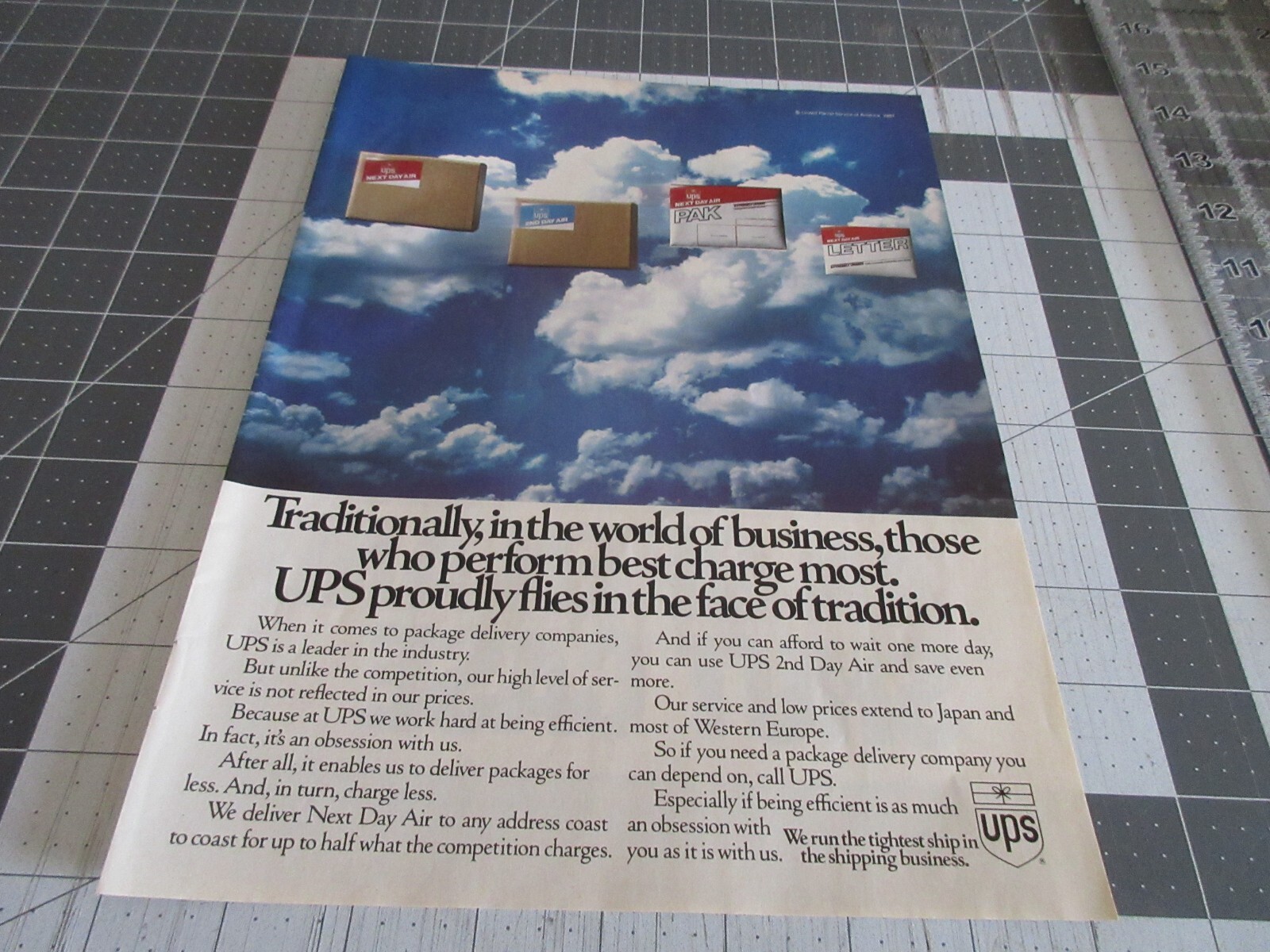 1987 UPS proudly flies in the face of tradition, Packages, Vintage ...
