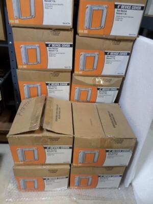 20 Cases RACO 774 Mud Plaster Ring Square 4 in. 1-Device 1 in. Raised ...