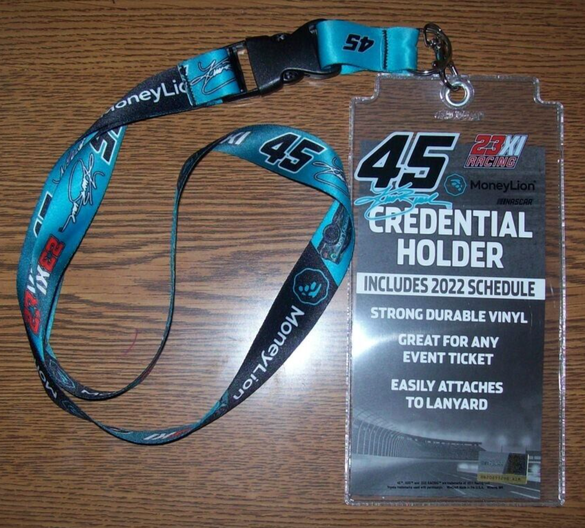 KURT BUSCH #45 23XI MONEYLION LANYARD & CREDENTIAL HOLDER BRAND NEW ...